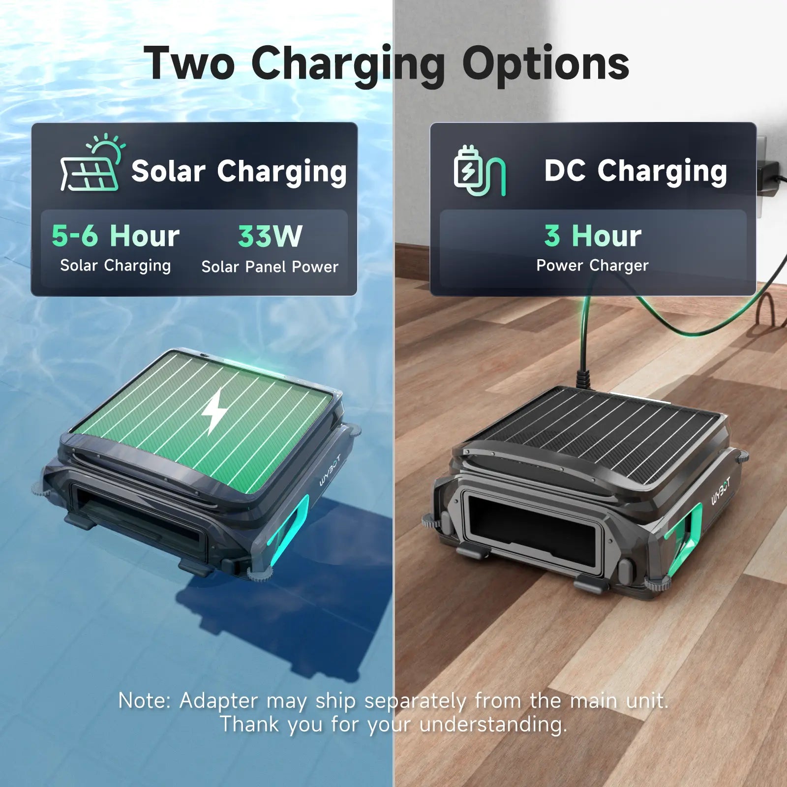 WYBOT F1 Solar Powered Robotic Pool Surface Skimmer Robot with APP ...