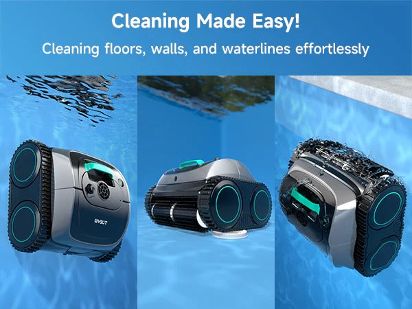 WYBOT C1 Cordless Robotic Pool Cleaner with App and Waterline Cleaning ...